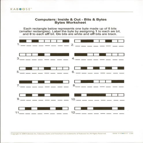 Bits and byte wkst | PDF | Computing | Technology & Computing