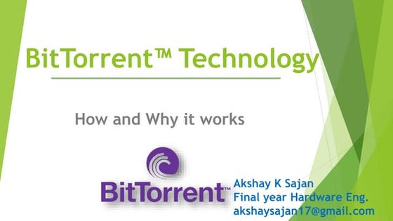 BitTorrent - sharing files has never been easier | PPT