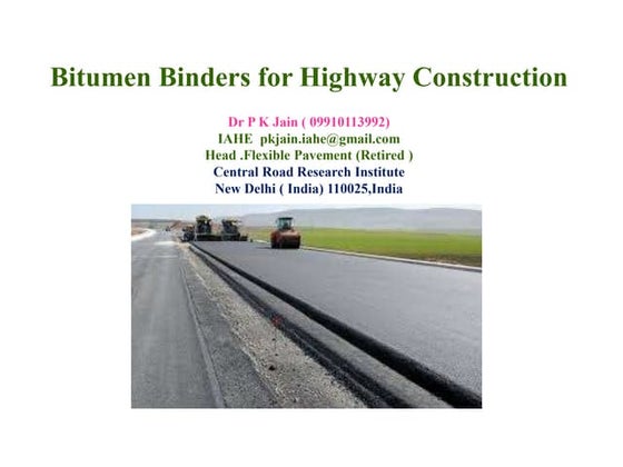 Presentation On Bitumen Tests. Bitumen: A Critical Component in Road ...