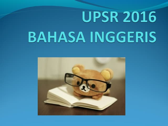 Upsr english paper 2 - section 1 - worksheets for weaker pupils | DOC