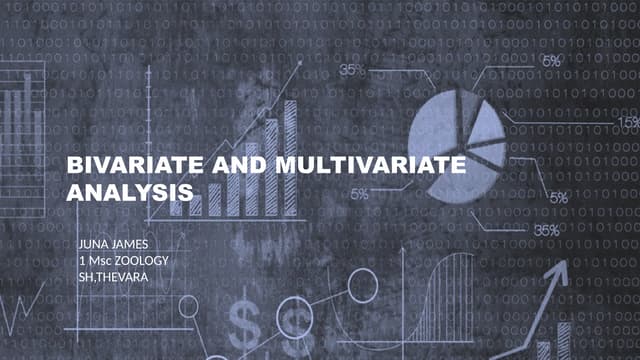 Multivariate Analysis Techniques | PPT