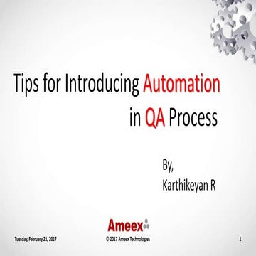 Tips For Introducing Automation In Qa Process Ppt