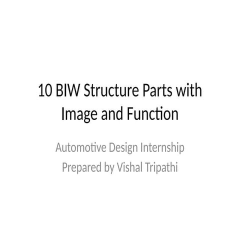 Major Components of Car Body | PDF