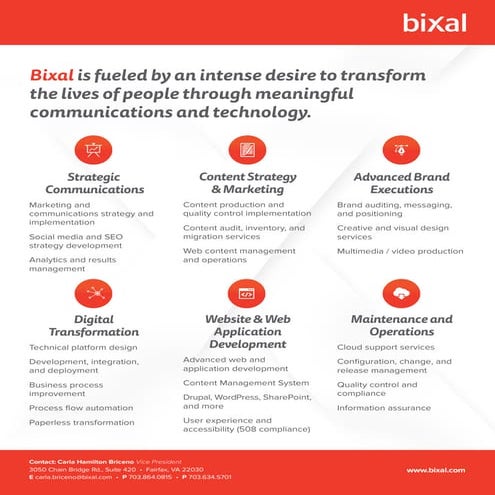 Bixal - Meaningful Communications and Technology | PDF