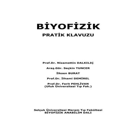 Biyofizik pratik | PDF