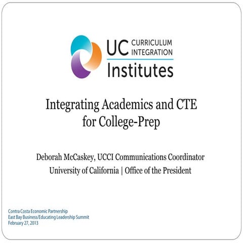 Integrating Academics and CTE for College-Prep | PDF