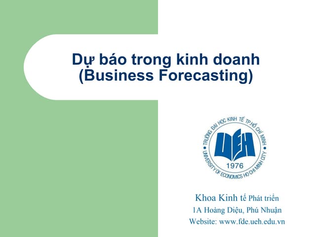 Biz Forecasting Lecture8 Ppt