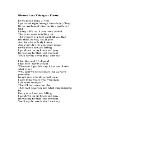 Bizarre love triangle | DOCX