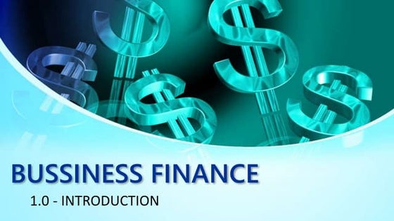 Chapter 1.An Introduction to Finance ppt | PPT