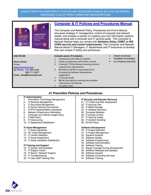 Bizmanualz Accounting Policies and Procedures Sample | PDF