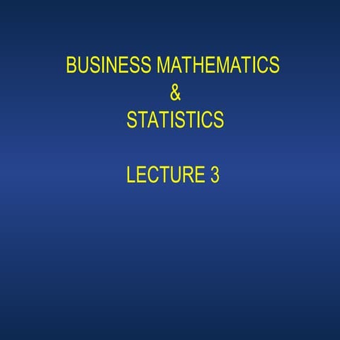 Basic Business Math | PPSX