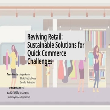 Business presentation for Quick Commerce challenges | PPTX