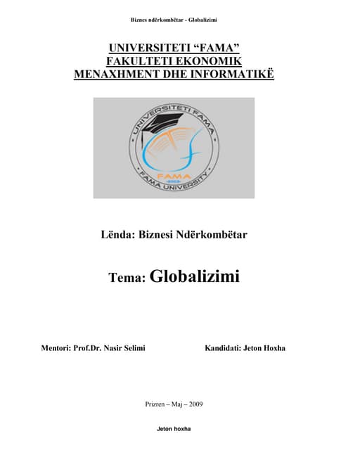 Evolucioni historik i globalizmit | PPTX