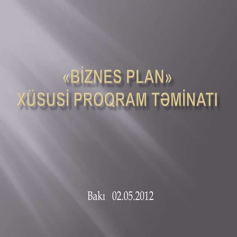 Biznes plan | PPTX