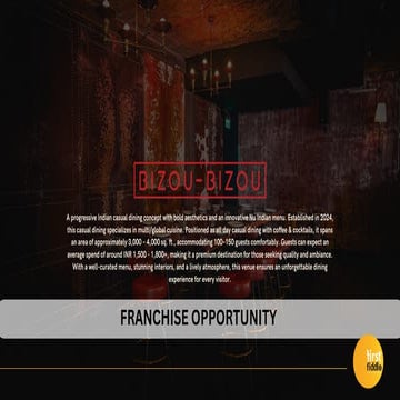 Bizou Bizou A progressive Indian casual dining concept with bold ...