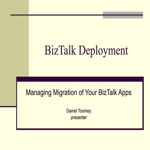 BizTalk Application Deployment | PPT | Cloud Computing | Internet