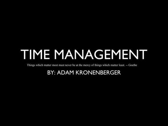 Time Management2 | PPT