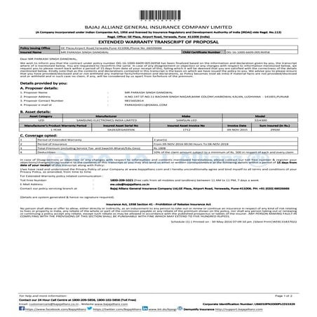 Bajaj Allianz Motor Insurance Add-on Packages | PPT