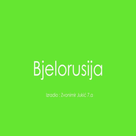 Bjelorusija | PPTX