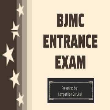 Competition Gurukul Provides the best Coaching for the BJMC Entrance ...