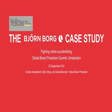 Björn Borg, Case study, Yellow Brand Protection | PPTX