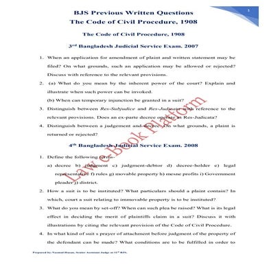 BJS Previous Written Questions on CPC.pdf