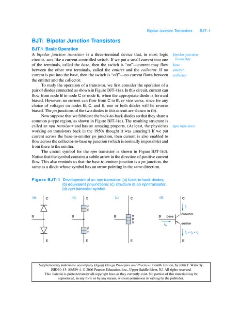 Presentation on bipolar junction transistor | PPTX | Consumer Electronics | Technology & Computing
