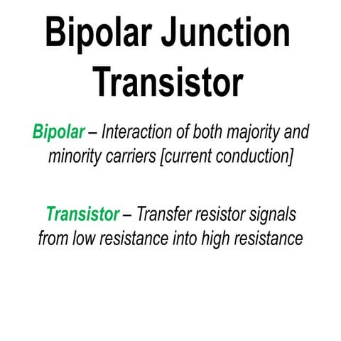 BJT.ppt | Consumer Electronics | Technology & Computing