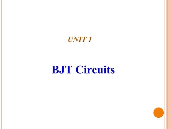 Presentation on bjt configuration | PPT