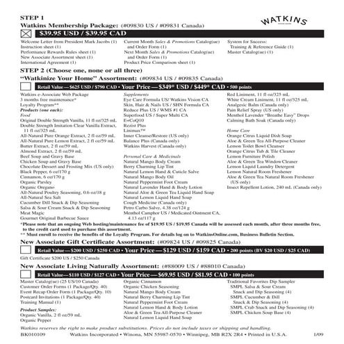 How to start your own Watkins Business | PDF