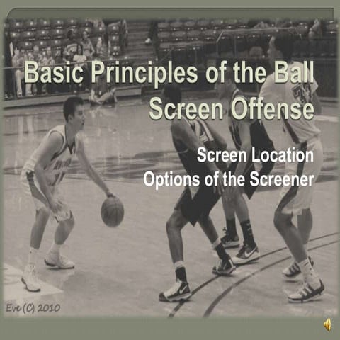 Pick and Roll Offense: Options for the Ball Screener | PPTX