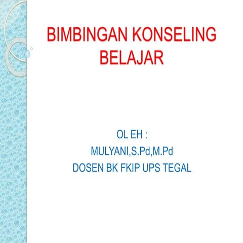 Bk belajar kesulitan belajar | PPT