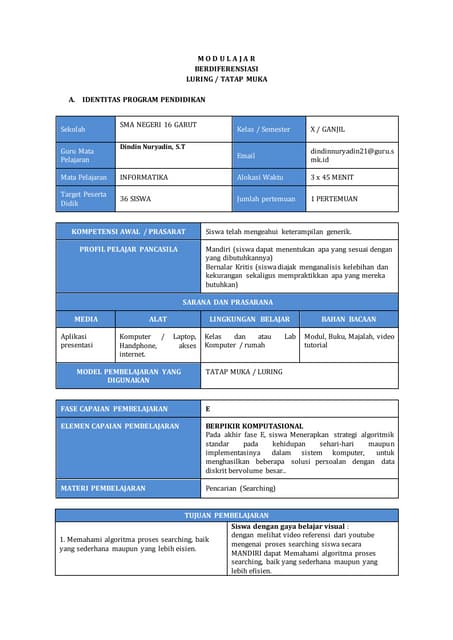 Modul Ajar Basis Data | PDF
