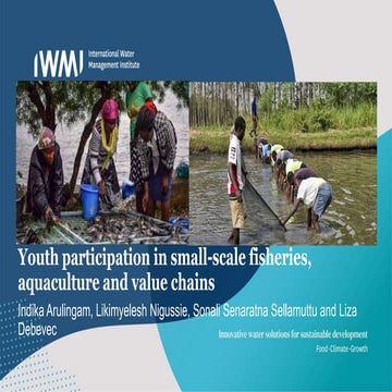 Youth participation in small-scale fischeries, aquaculture and value ...