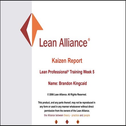 Lean Professional Kaizen - Week 6 of 6 | PPT