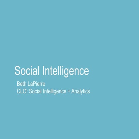 Defining Social Intelligence | PPTX
