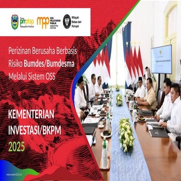 BKPM - Paparan Perizinan Berusaha Berbasis Risiko Bumdes Bumdesma ...