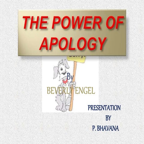 The power of apology | PPTX