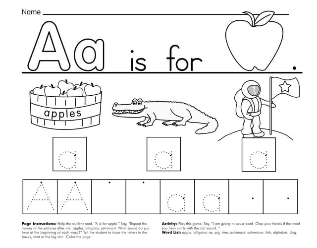 A jolly phonics lesson plan letter sound a | DOCX