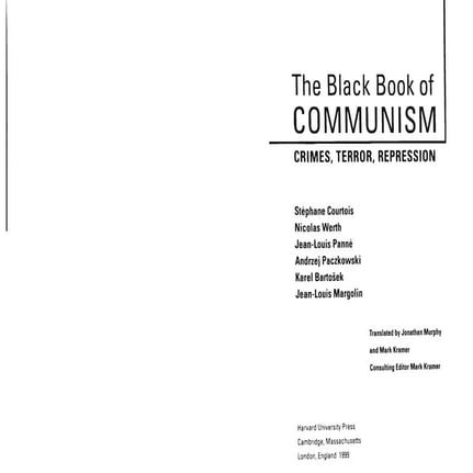 Stéphane Courtois: The Black Book of Communism | PDF