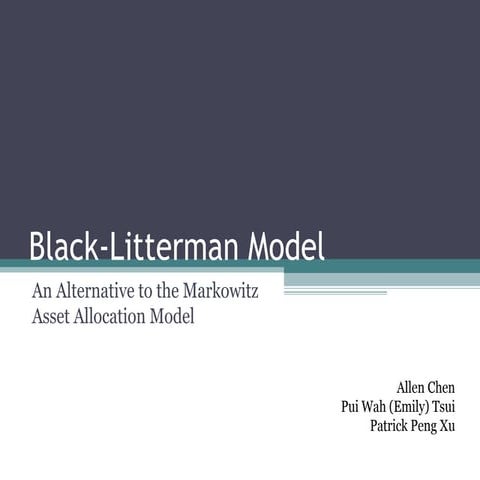 Black-Litterman.ppt-advance portfolio tech | PPT