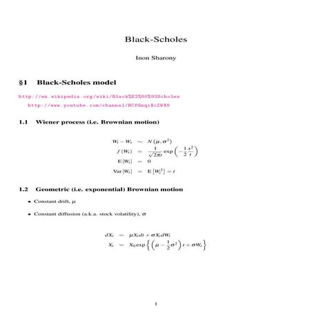 Black scholes model | PPTX