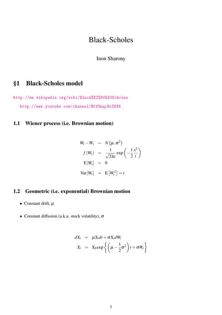 Black Scholes | PDF