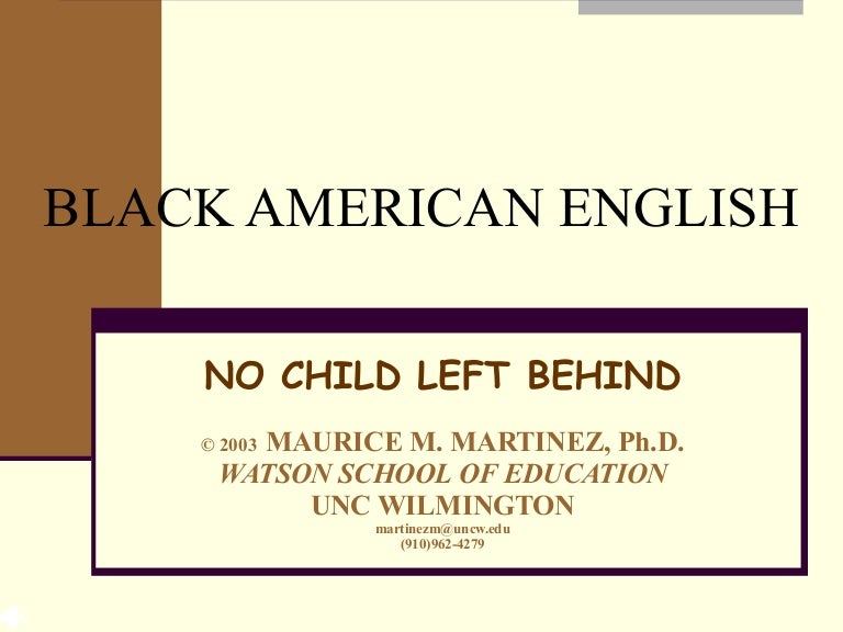 Black American English black-american-english