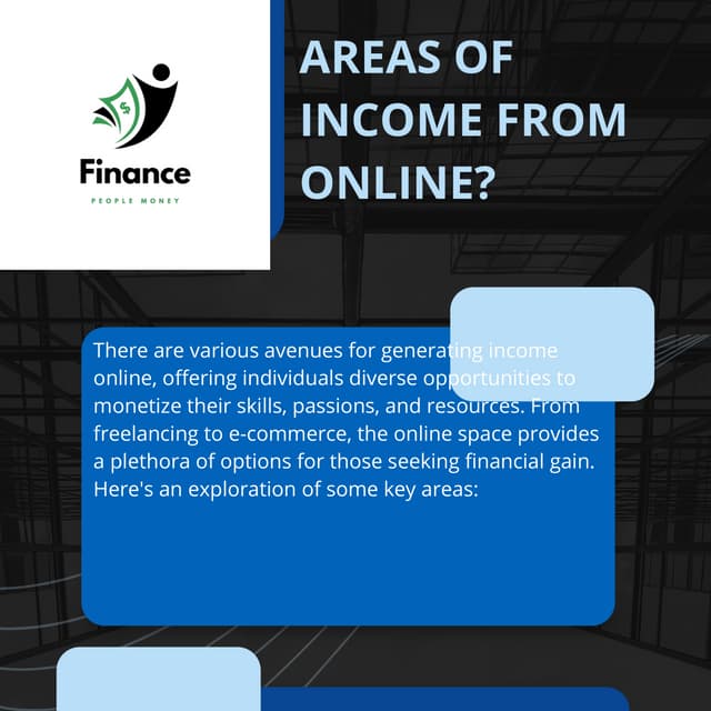 Areas of income from online? | PDF