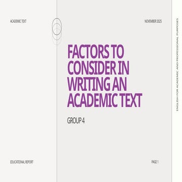 Factors in Writing Academic Text EAPPPPP | PPTX