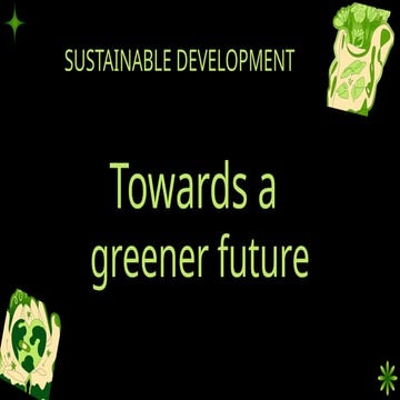 Black and Green Bold Illustrative Environmental Sustainability Talks ...