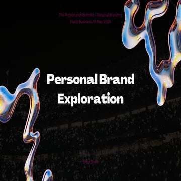 This is my Personal Brand Exploration, Thank You | PPT