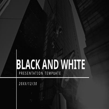 Black and White Powerpoint Presentation Template | PPTX