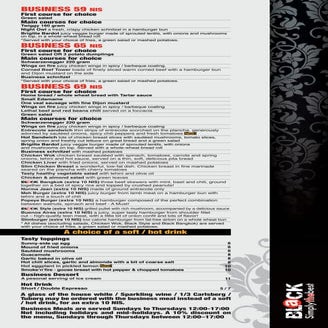Black bar business menu english june13 | PDF | Healthy Cooking and ...